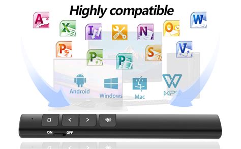 JNGKE Presentation Clicker Hyperlink Volume Control Wireless Presenter Remote Control M Long