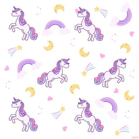 Unicorn Pattern Vector In SVG PNG Illustrator EPS Download Template Net