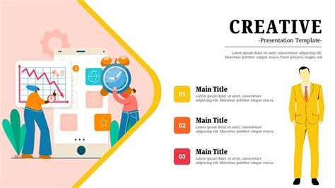 브레인 스토밍 Ppt 템플릿 노란색 색 조합 활용