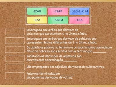 Sufixos Oso Osa Eza Agem Recursos De Ensino