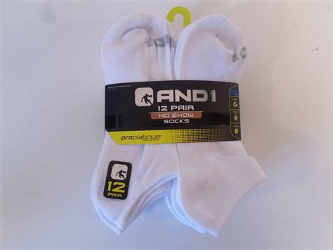 And1 White 12 Pair Proplatinum No Show Socks For Sale Online Ebay