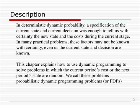 PPT Chapter Probabilistic Dynamic Programming PowerPoint Presentation ID