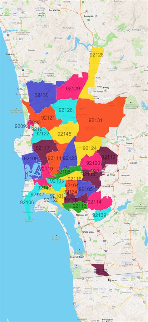 San Diegos Zip Codes Decoding The Lifelines Of One Of Americas Most