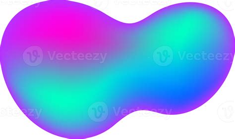 Gradient Blob Shape Abstract Organic Random Form Liquid Fluid