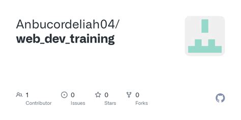 GitHub Anbucordeliah Web Dev Training