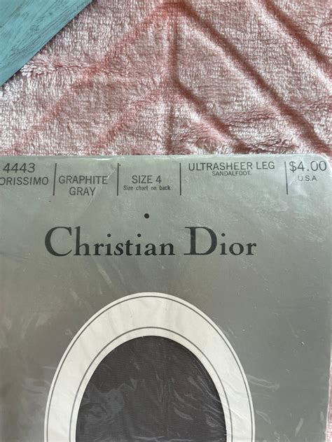 Christian Dior Pantyhose Stockings Hosiery Nylons Graphite Gray Etsy