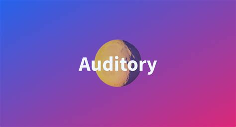 Auditory A Hugging Face Space By Aarnow