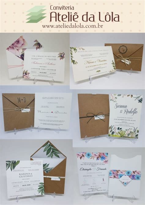 Comprar Convites De Casamento Rústicos Atelie Da Lola