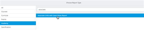 Associate Units With Users Rules Report Schoox