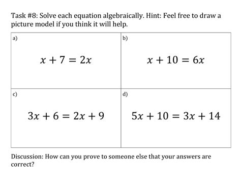 Variables On Both Sides Thin Slicing Lesson 8th Grade Math Made By