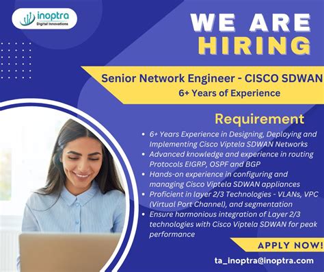 Inoptra Digital On Linkedin Networkengineering Ciscosdwan Hiring Jobopportunity Joinourteam
