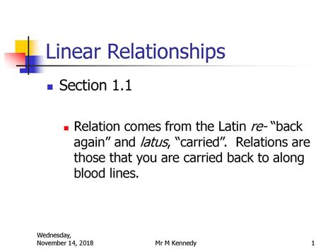 Linear Relationships Section Ppt Download