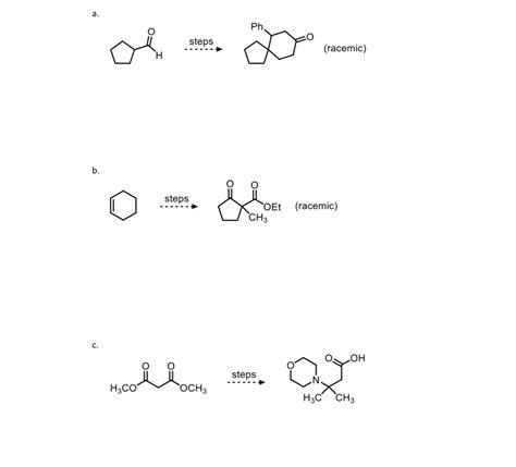 Solved By An Expert Draw Three Step Synthesis With Product Of Each Step