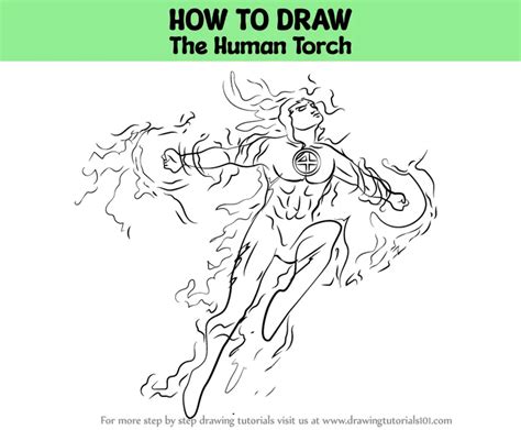 Torch Drawing Step By Step At James Farris Blog