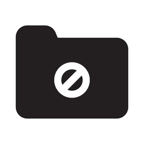 Restrict Folder Icon Solid Style 19197211 Vector Art At Vecteezy