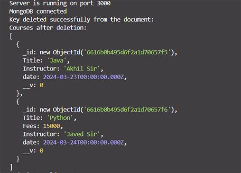 How To Delete A Key From A Mongodb Document Using Mongoose Geeksforgeeks