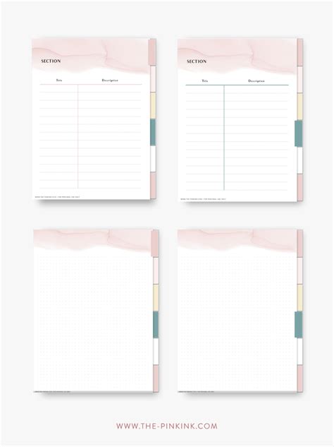 Blue 15 Subject Lined Digital Notebook — The Pink Ink Shop