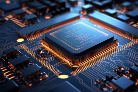 Premium Ai Image Microprocessor On Motherboard Computer Circuit