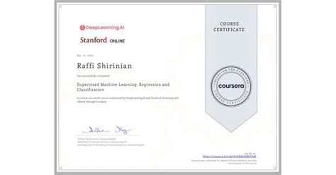 Raffi Shirinian On Linkedin Completion Certificate For Supervised