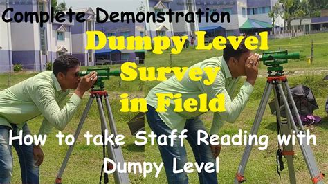 Dumpy Level Survey In Field How To Take Staff Reading With Dumpy Level Youtube