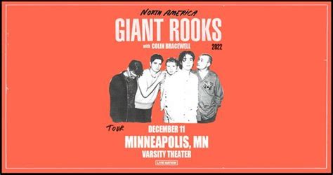 Giant Rooks With Colin Bracewell Varsity Theater Minneapolis Mn