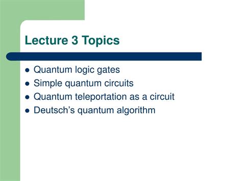 PPT Quantum Computation and Quantum Information â Lecture PowerPoint Presentation ID