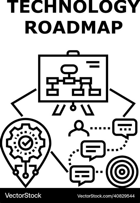 Technology Roadmap Icon Royalty Free Vector Image