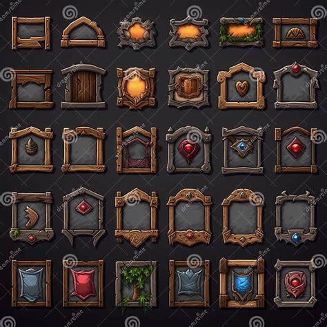 Gui Frame Medieval Ai Generated Stock Image Image Of Game Golden