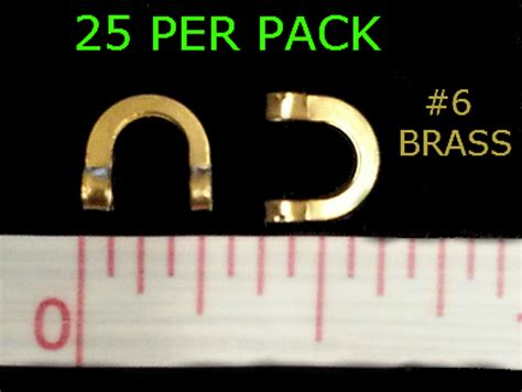 6 Brass Folded Clevises 25pk