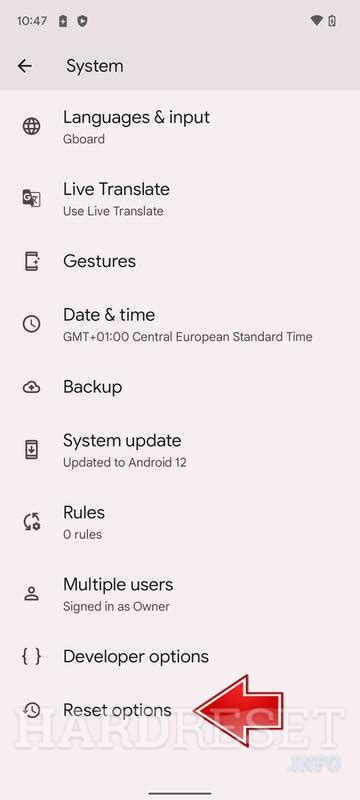 Factory Reset GOOGLE Pixel