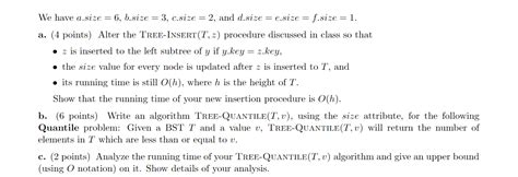 Solved Problem 2 When Building A Bst T Suppose That We