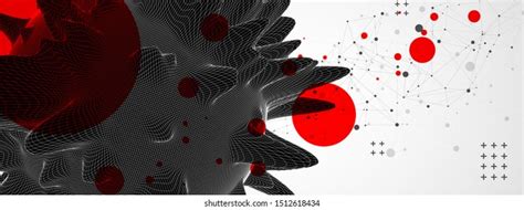 abstract sphere background plexus effect 3d stock vector royalty free