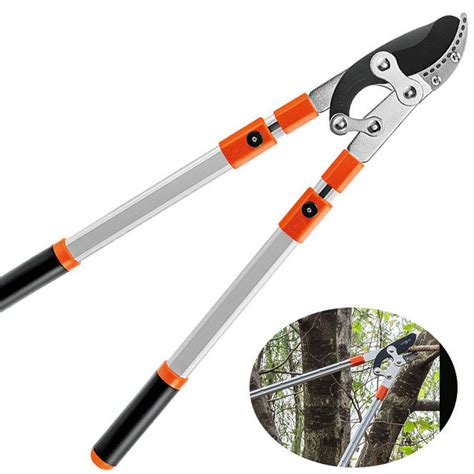 Garden Tree Pruning Shears High Branch Pruning Tool Ratchet Secater Long Telescopic Aluminium