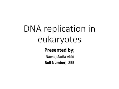Dna Replication In Eukaryotes Pptx