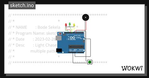 Light Chaser With Multiple Patters 2 Wokwi Esp32 Stm32 Arduino