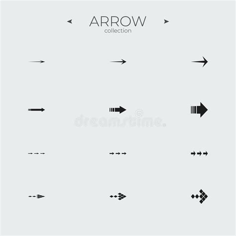 Line Arrow Icon Set Line Icons Collection Modern Vector Symbols Stock Vector Illustration