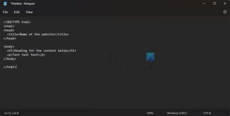 How To Run Html Code In Notepad For Windows 1110
