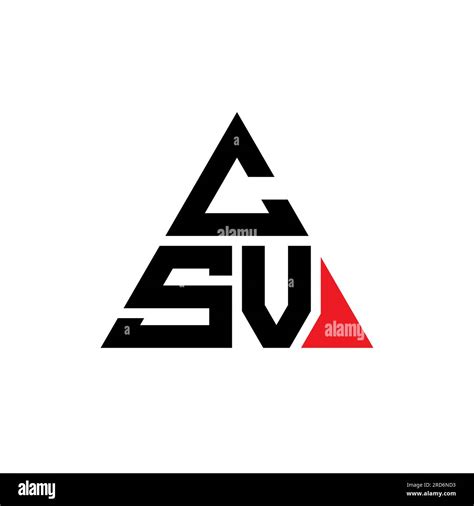 Csv Triangle Letter Logo Design With Triangle Shape Csv Triangle Logo