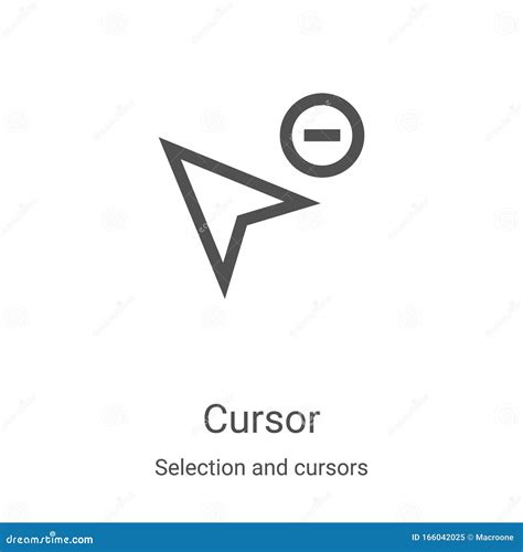 Cursor Icon Vector From Selection And Cursors Collection Thin Line Cursor Outline Icon Vector