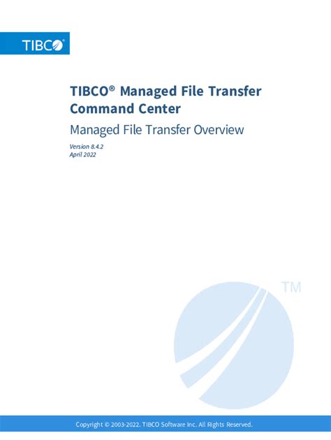 Fillable Online Tibco Managed File Transfer Command Center Managed File
