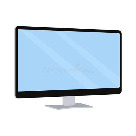 Vector Computer Monitor For Working From Home Stock Vector Illustration Of Monitor Design