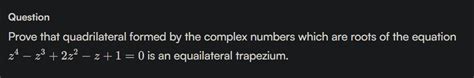 Polynomial Question Disguised As Complex Number Problem Rmathshelp