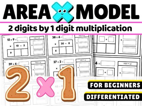 Title Area Model Multiplication Worksheets 2 Digit By 1 Digit Box Method Ks2 Maths