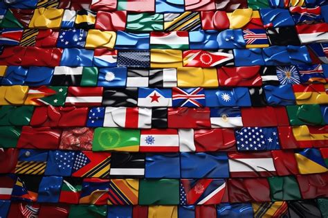 Premium Photo Mosaic Of Ethnic Flags Symbolizing Unity And Diver 00522 03