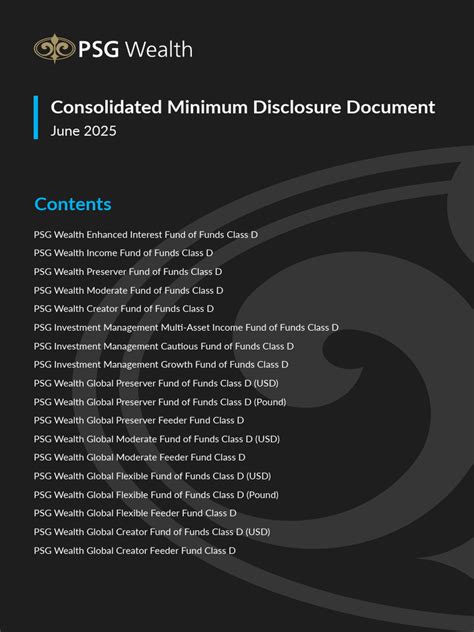 Consolidated Minimum Disclosure Documents Pdf Investment Fund