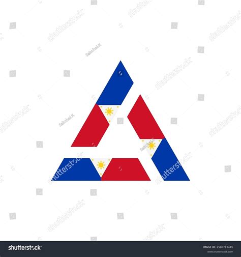 Philippines Flag Triangle Icon Vector Illustration Stock Vector Royalty Free 2586713445
