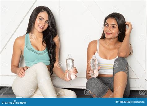 Two Friends At The Gym Stock Photo Image Of Class Beautiful 128613682