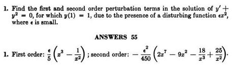 Solved 1 Find The First And Second Order Perturbation Terms