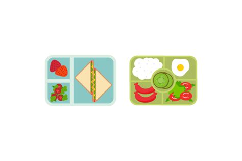 Lunchbox Containers With Bright Content Graphic By 2qnah · Creative Fabrica