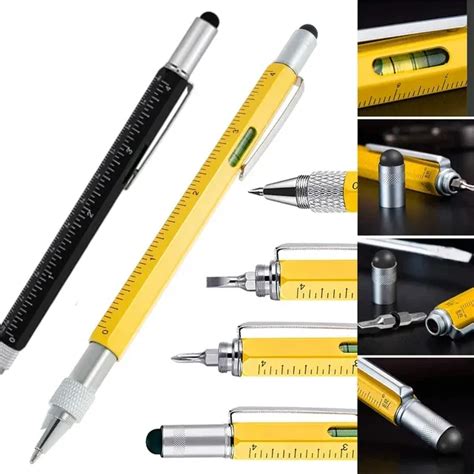 Pen 6 In 1 Multifunctional Touch Screen Pen Mobile Ballpoint Pen With